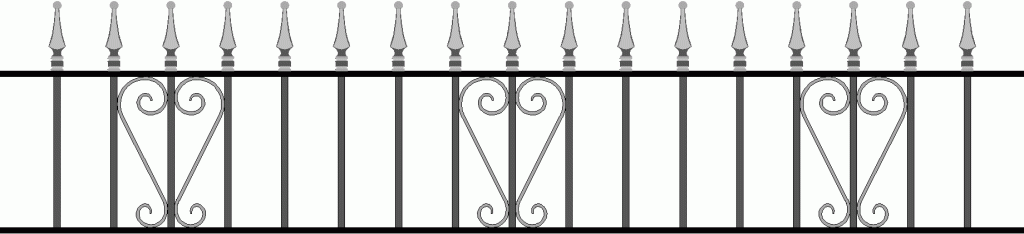 Short garden wall railings - Ironworks Crawley
