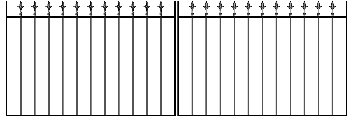 Horsham wrought iron driveway gates - Ironworks Crawley